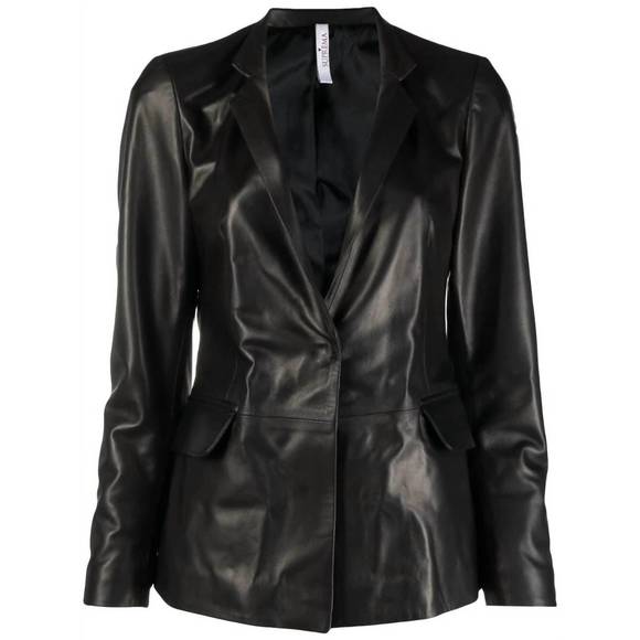 SUPREMA | Jackets & Coats | New Suprema Nero Leather Blazer In Black ...